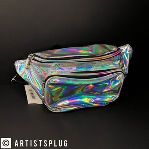 Bags | Last One Holographic Silver Rave Fanny Pack | Poshmark